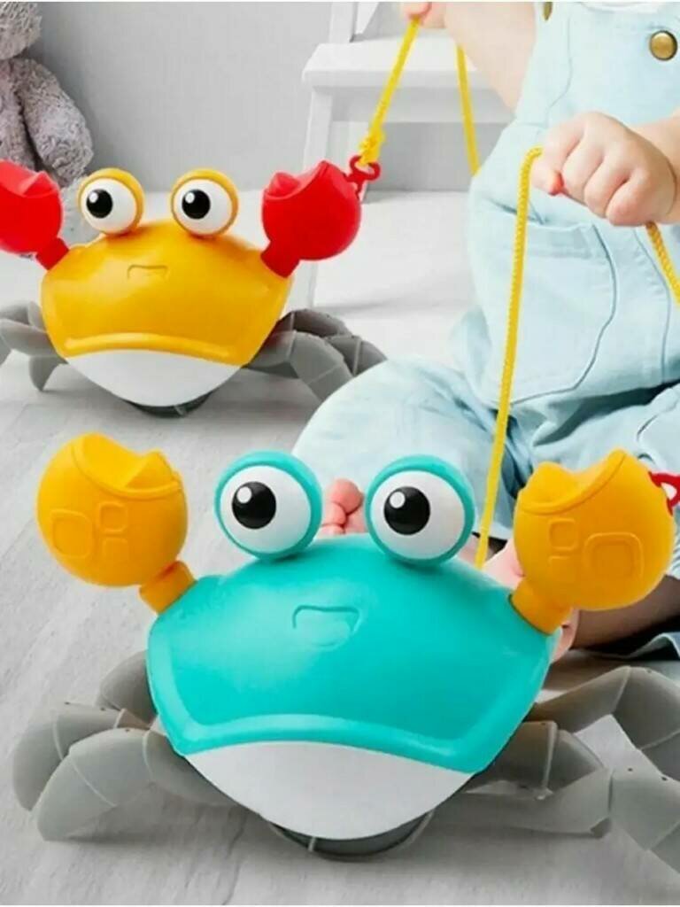 Игрушка краб механическая для малышей / Детская заводная игрушка для ванной