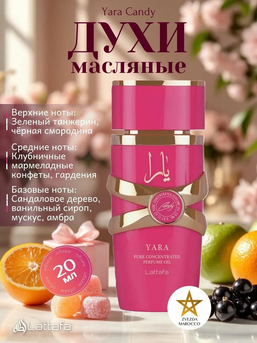 Арабские масляные духи Yara Candy Яра Кэнди 20 мл