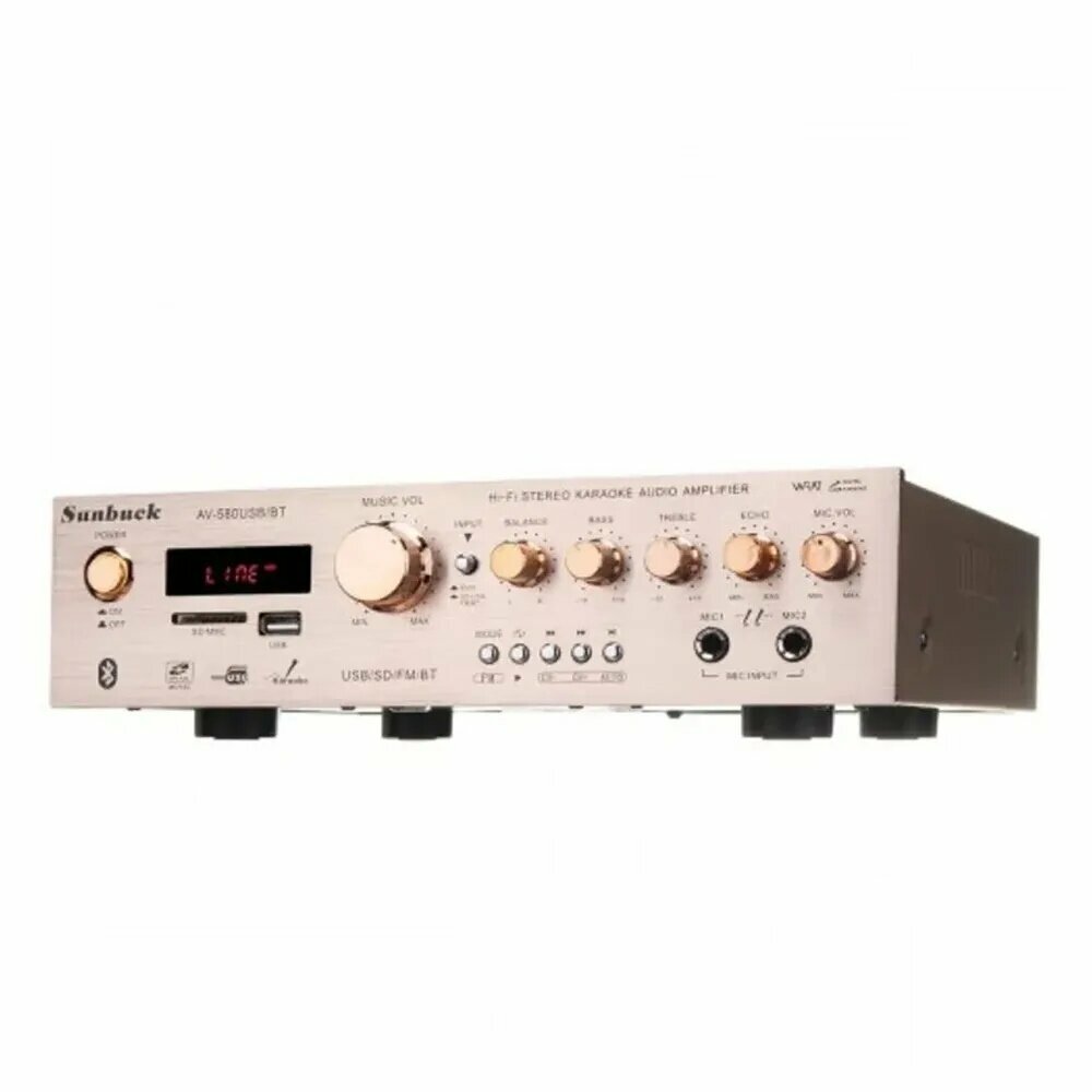 Пятиканальный усилитель Sunbuck AV-580USB/BT 200 Вт, золотистый