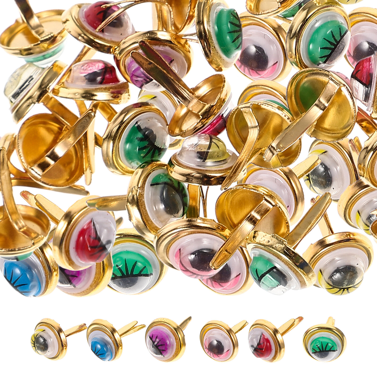 Декоративные двухножковые гвозди из сплава для творчества в наборе 100 шт