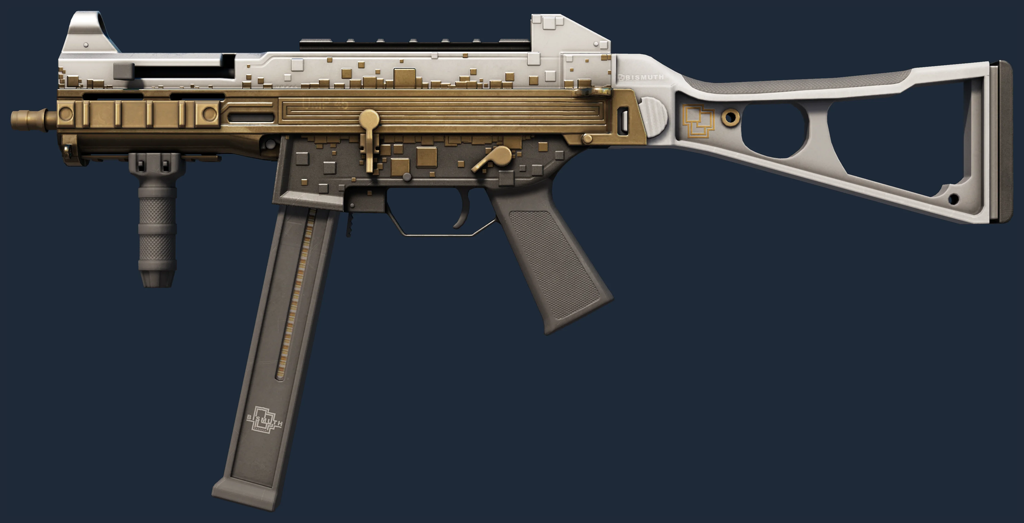 UMP-45 | Золотой висмут (Закалённое в боях) Скины CS2 с быстрой автовыдачей steam trade
