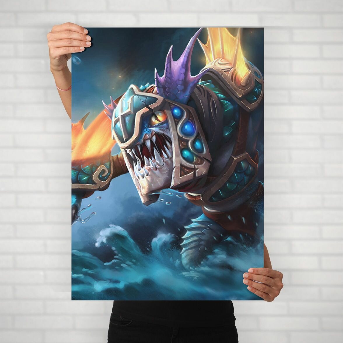 Плакат на стену для интерьера Dota 2 (Slark 2) - Постер по игре формата A2 (42х60 см)
