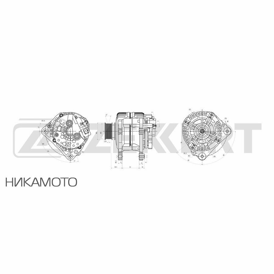 ZEKKERT GE-1051 Генератор VW Polo III IV 00- Golf IV V 97- Audi A3 98- A2 00- TT 99- Skoda Octavia (1U2 1U5 1Z3