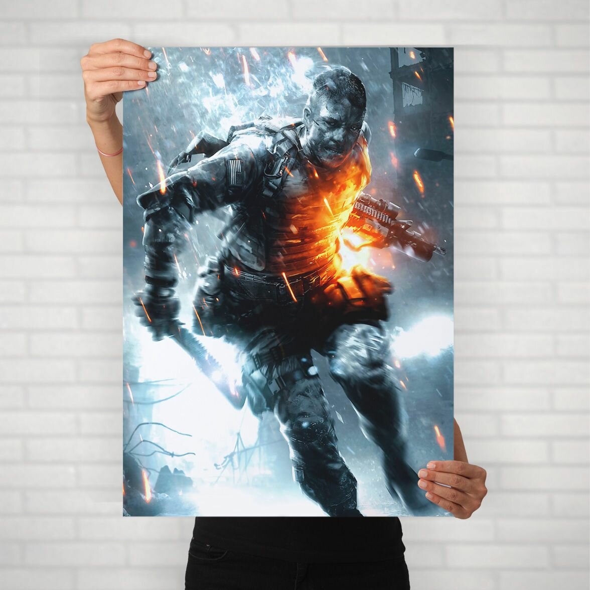 Плакат на стену для интерьера Бателфилд (Battlefield 3 - 9) - Постер по игре формата А1 (60x84 см)