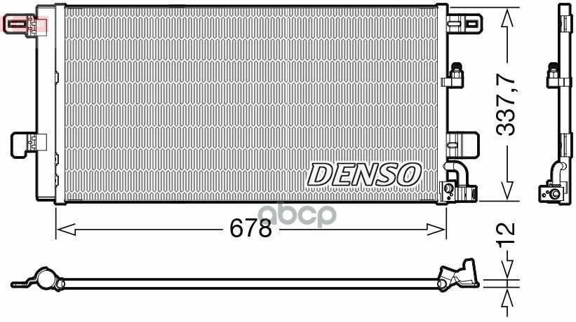 Конденсор AUDI A4 (8W, B9) 15-> / Allroad (8WH) 16-> / A5 (F5) 16-> Denso арт. DCN02001