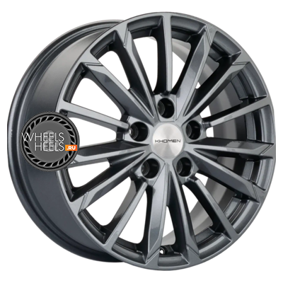 Диск автомобильный литой Khomen Wheels KHW1611 (DFM 580) 16x6.5 5x110 et45 dia67.1 Gray