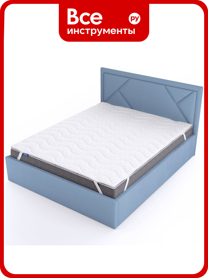 Топпер ARIA 90x200 Lineaflex ARIA_90x200, skyfiber, микрофибровый топпер односпальный, промокаемый, без резинки, белый