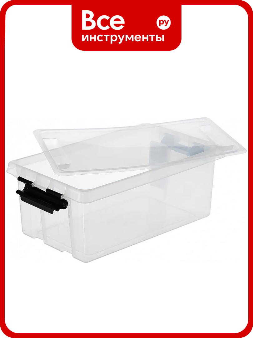 Контейнер с крышкой HONEYCOMB 10 л, серия HOME, прозрачный M-H10-00.07new