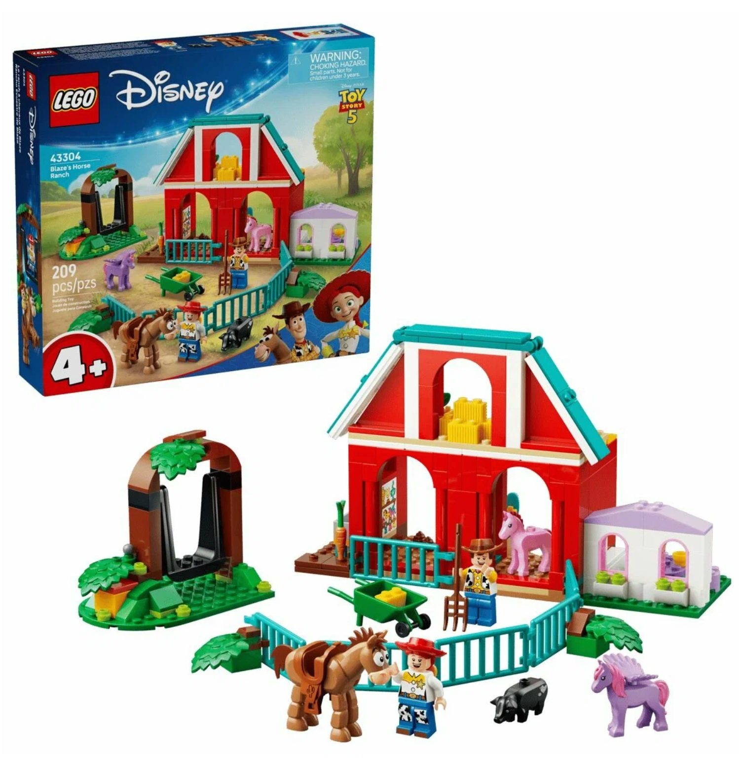 Конструктор LEGO Disney 43304 Конное ранчо Блейза История игрушек 5, 209 эл.