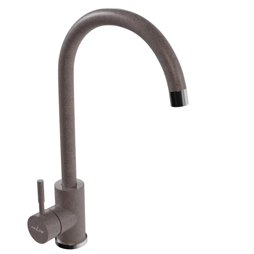 Смеситель для кухни 35к MIXLINE ML-GS15 (302) песочный, высокий излив