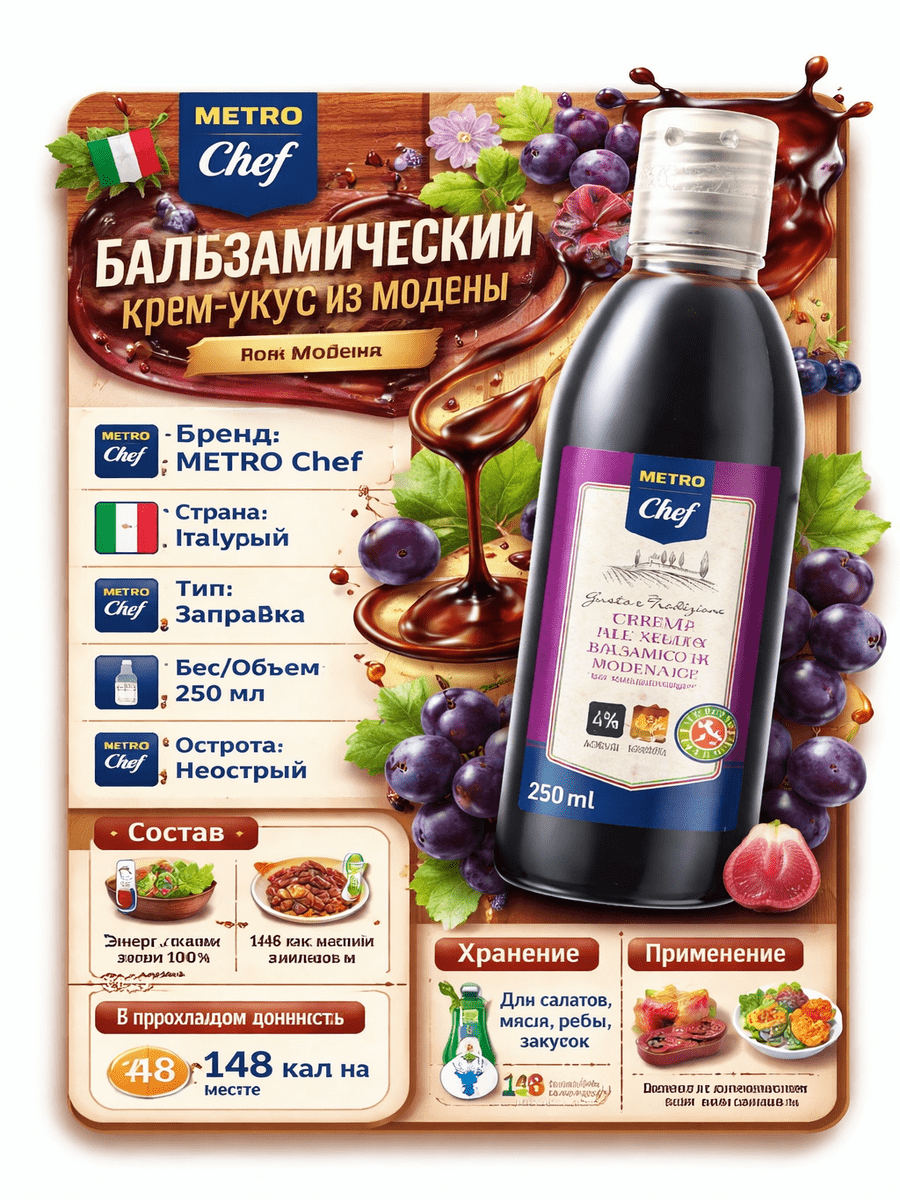 METRO Chef Бальзамический крем-уксус из Модены, 250мл