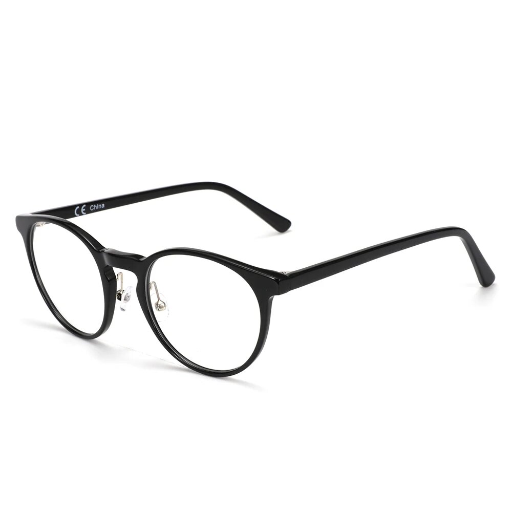 Круглые очки ZENOTTIC, цвет оправы 001 BLACK