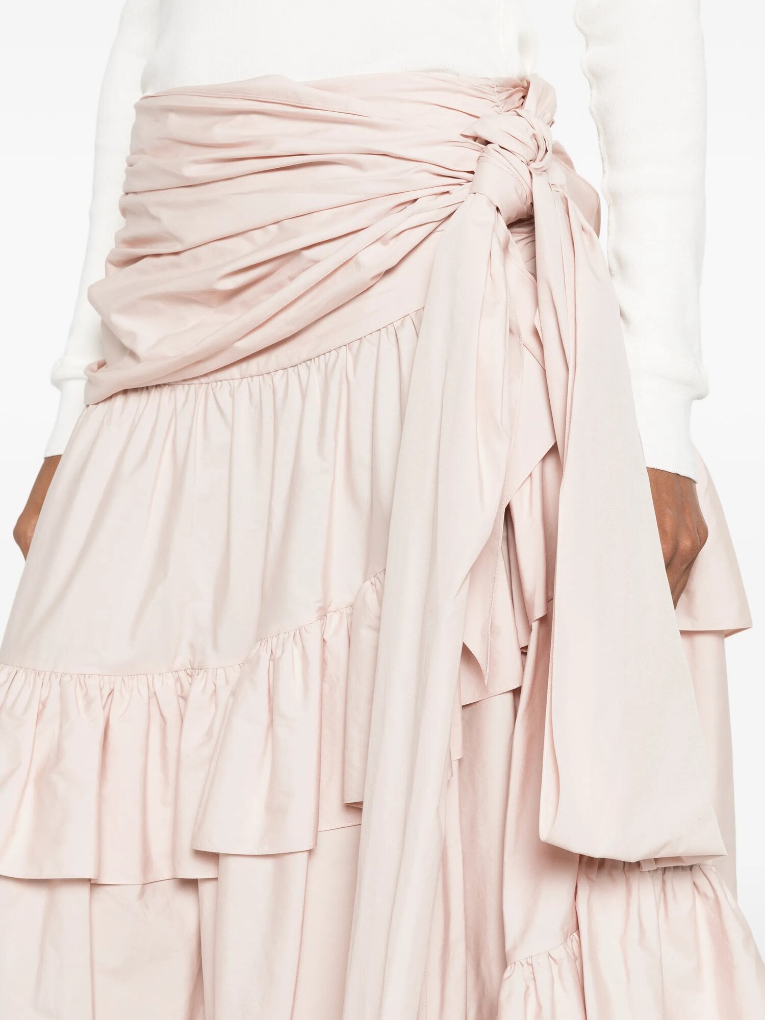 Юбка Chloe Ruffled tiered maxi skirt, размер 38, розовый — фото 1