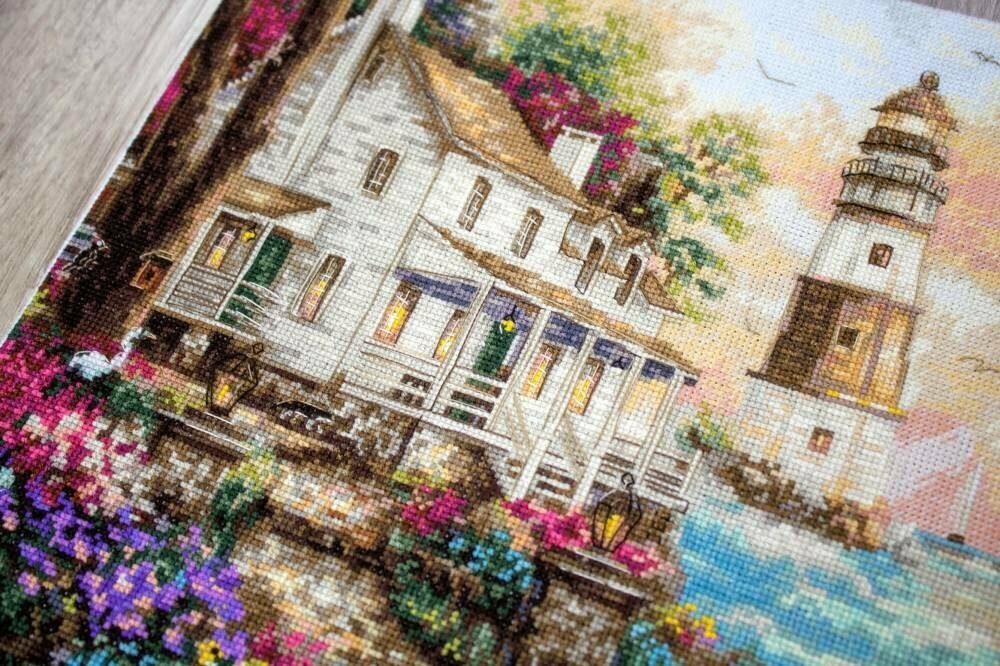 Вышивка Полная, "Коттедж у моря" 16 Aida Letistitch (Россия) арт. Leti962 — фото 1