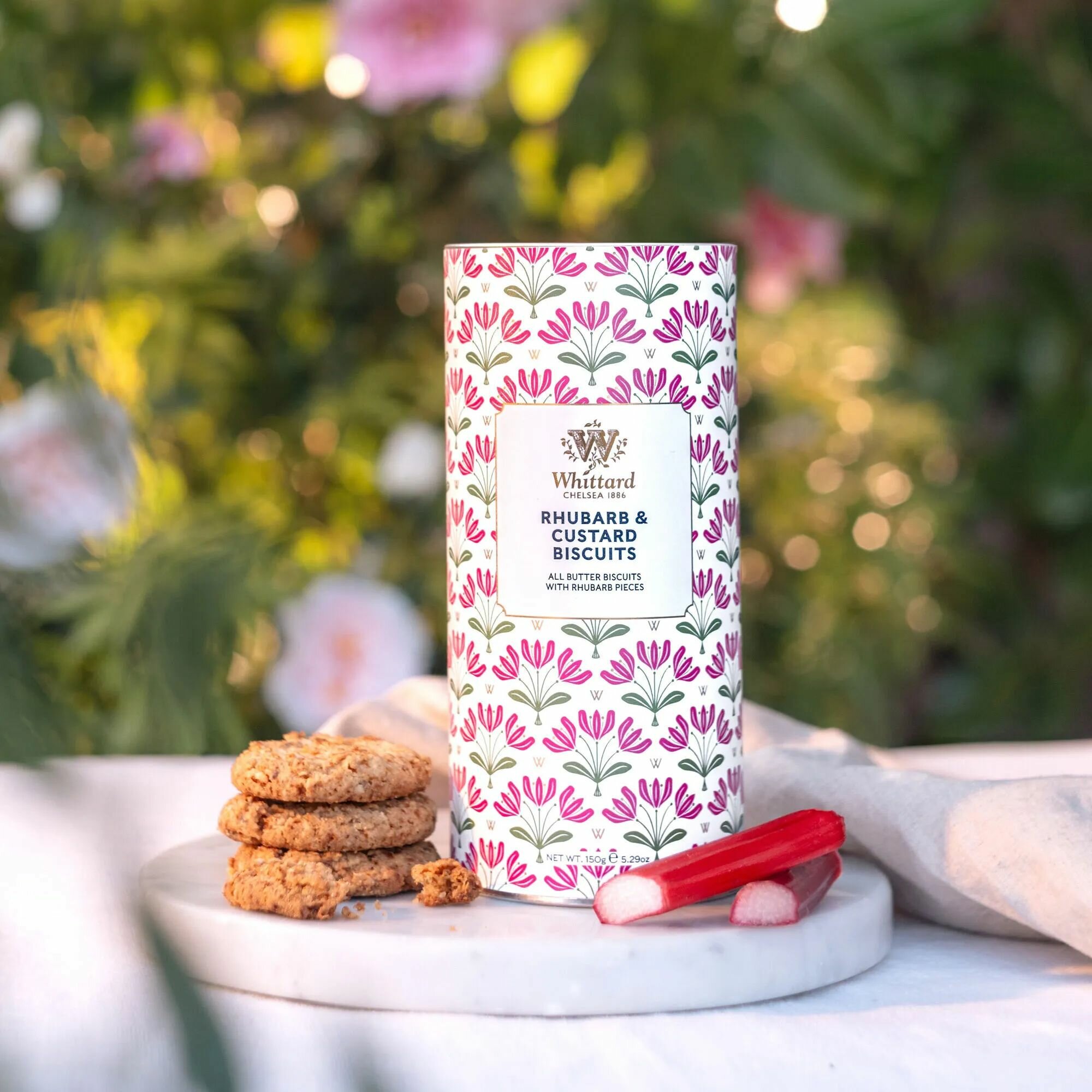 Whittard of Chelsea 1886 Печенье с ревенем и заварным кремом Rhubarb & Custard Biscuits 150г