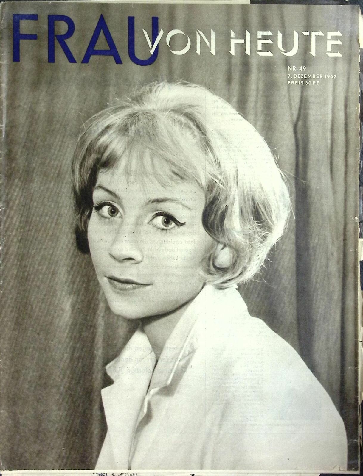 Журнал Frau von heute 1962 № 49, декабрь Москва Мягкая обл. 31 с. С ч/б илл