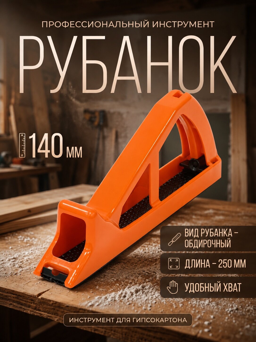 Рубанок для гипсокартона STARTUL Master 250 мм (ST1036)