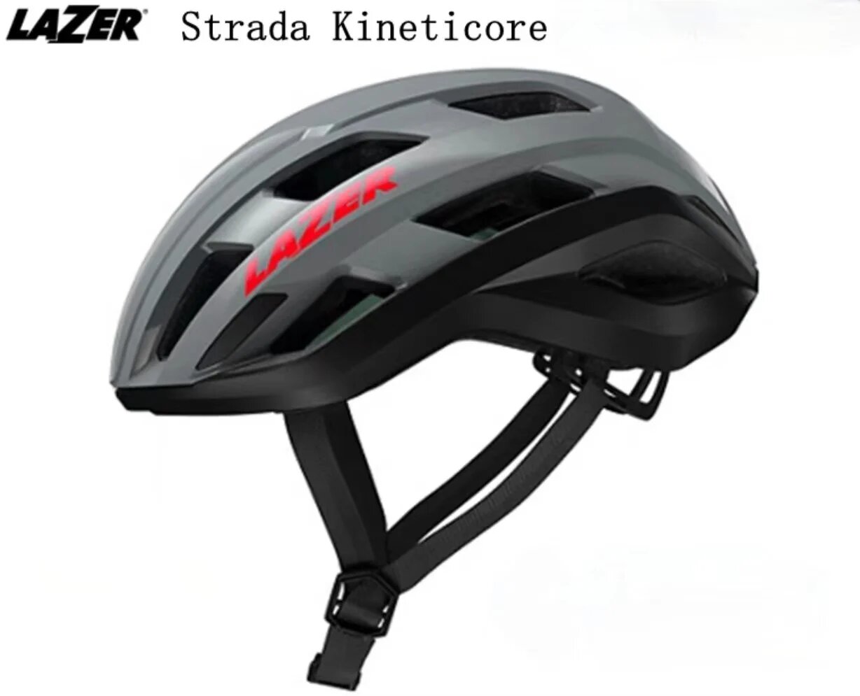 Велошлем Lazer Strada Kineticore Черный, Grey, L