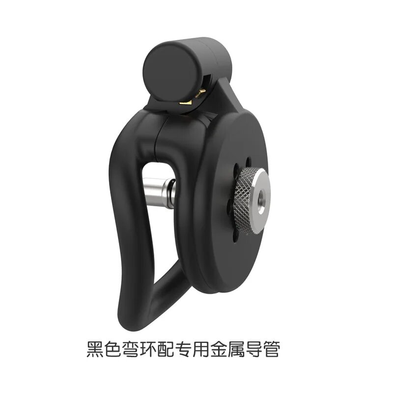 Новая металлическая клетка целомудрия Sissy Flat Chastity Cage CB с замком и 4 размерами Arc-Black-B