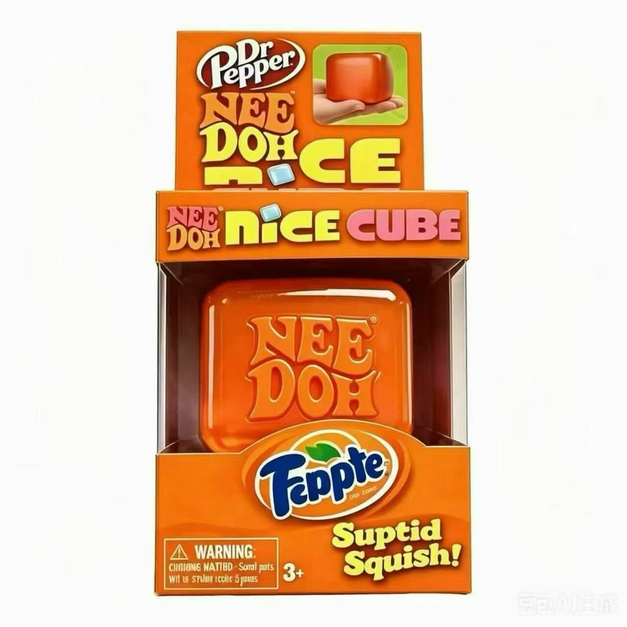Кубическая антистресс-игрушка Schylling NeeDoh Nice Cube. Нетоксичная, восстанавливает форму, для детей от 3 лет.