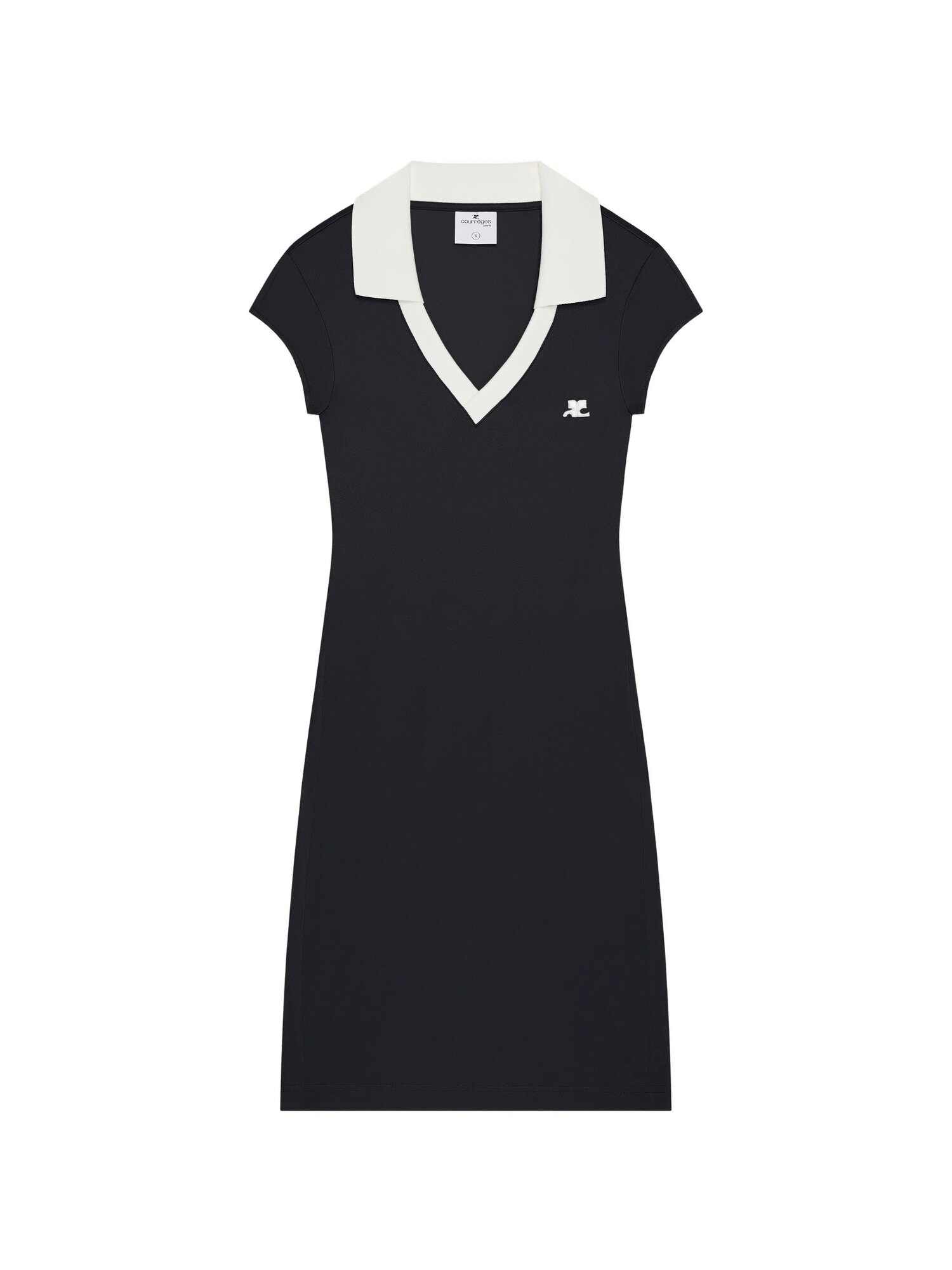 Платье Logo-patch V-neck mini dress