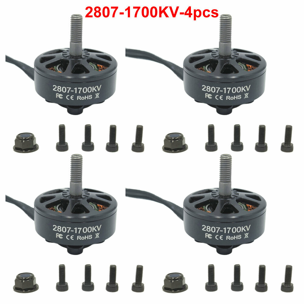 Набор бесколлекторных моторов Hawk 2807, 1300KV/1500KV/1700KV, для FPV дронов, комплект, 4 шт