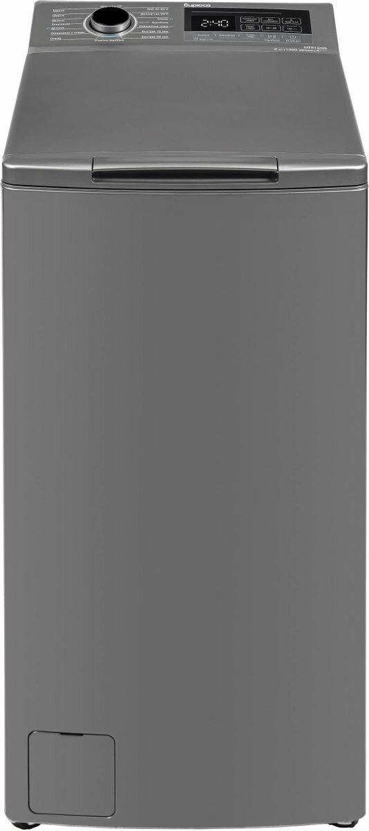 Стиральная машина Бирюса WM-MT813/05 M, 8 кг, инверторная, 16 программ, 1300 об/мин, графитовый
