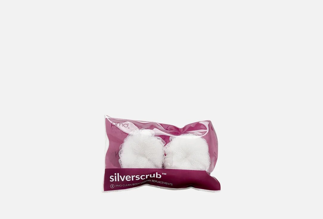 PMD Beauty Silver-Infused Loofah - Berry Насадка - Люфа с серебром 2шт