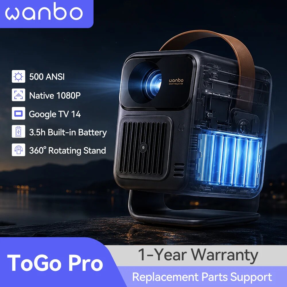 WANBO Togo Pro портативный проектор с аккумулятором ToGo Pro 2 32GB