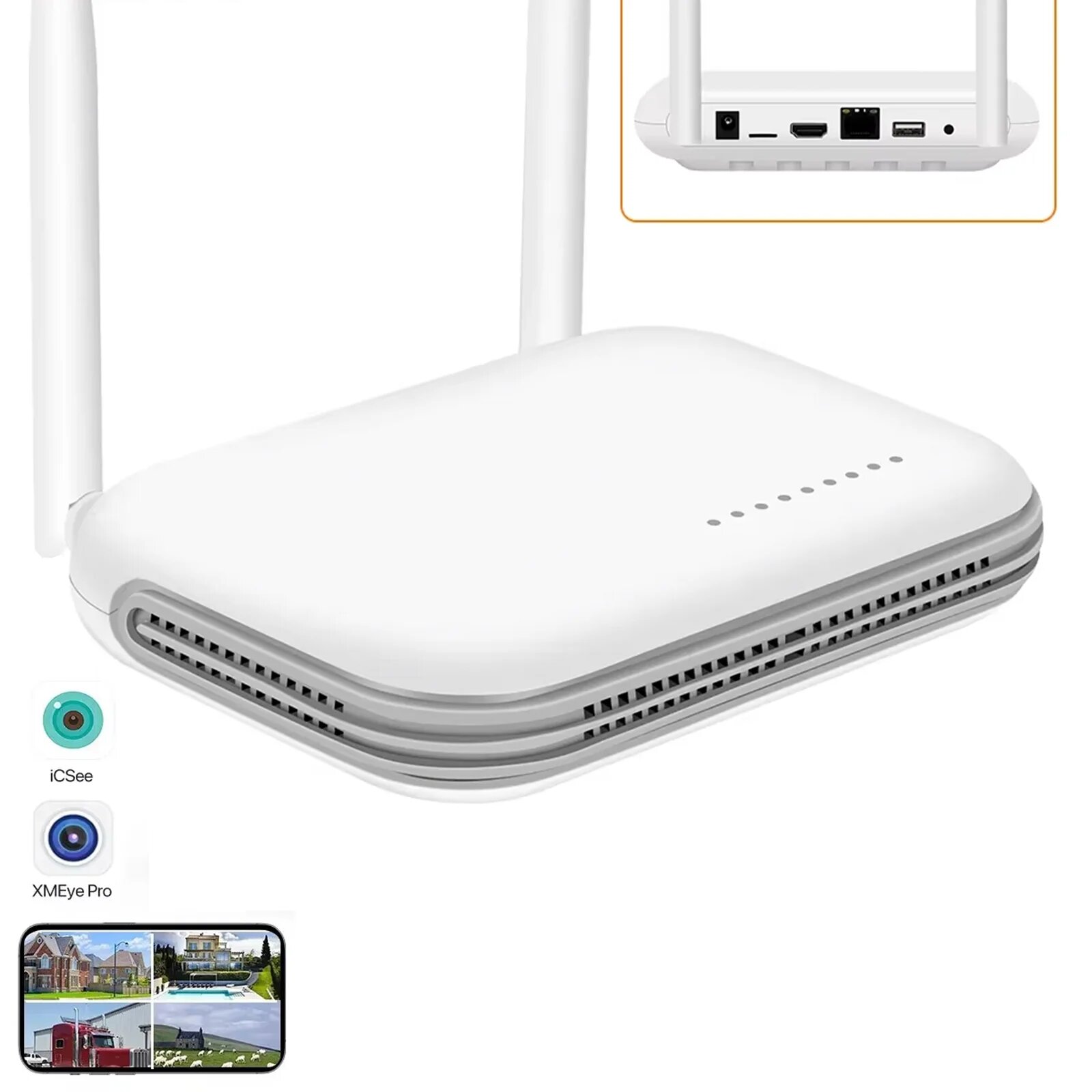 BESDER 8-канальный Wi-Fi видеорегистратор H.265 с функцией распознавания лиц EU Plug, 8CH