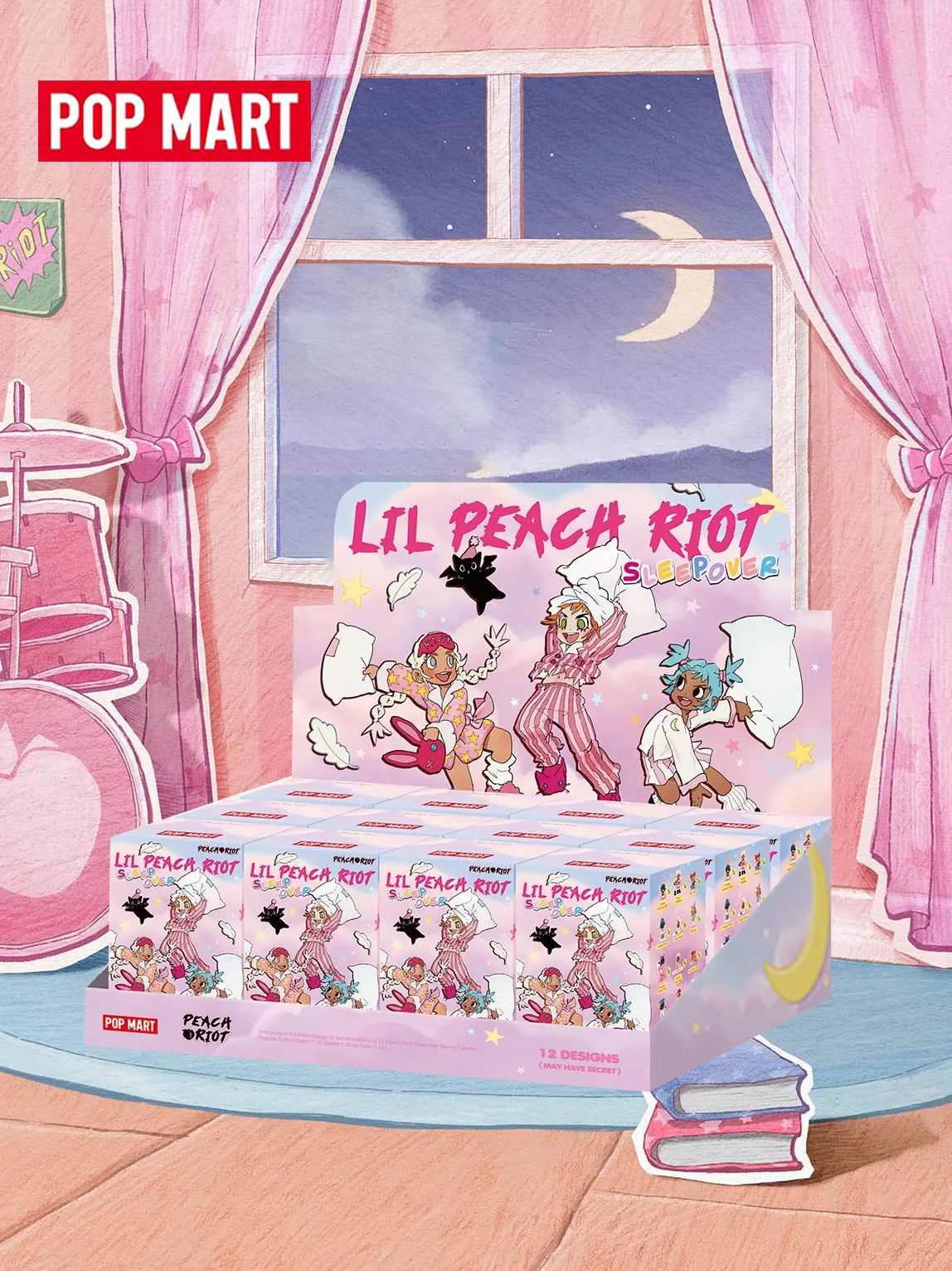 Коллекционная фигурка POP MART Lil Peach Riot Sleepover Series Figures