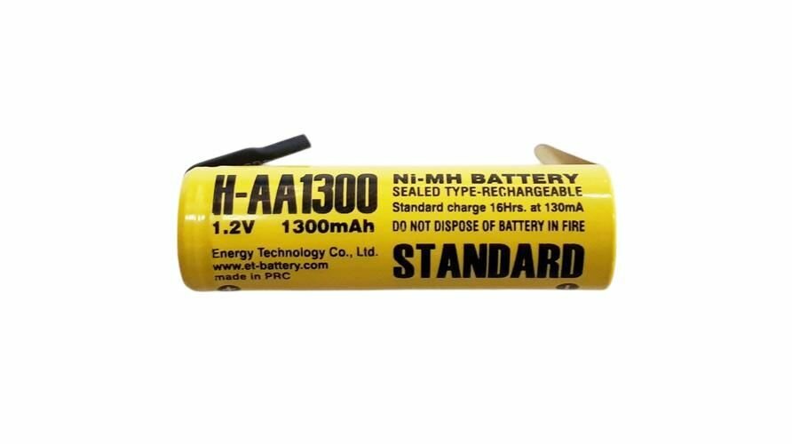 Аккумулятор Energy Technology AA OEM Standart H-AA1300T 1.2v 1300mAh Ni-Mh (с пластинами) , 1шт.