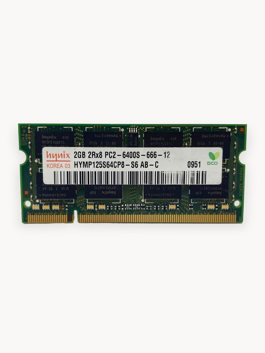 Оперативная память Hynix 2 ГБ DDR2 800 МГц SODIMM CL6 HYMP125S64CP8-S6