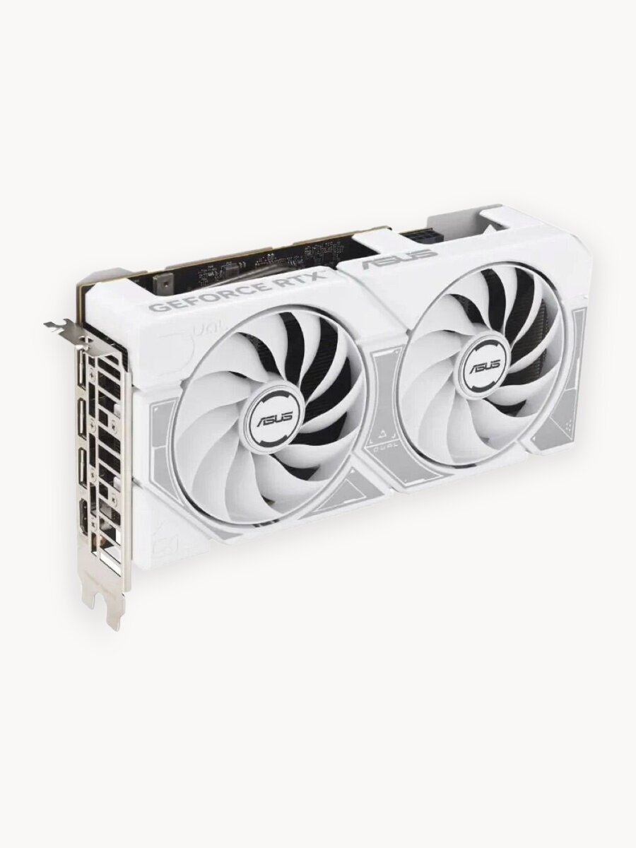 Видеокарта PCI-E ASUS GeForce RTX 5060 DUAL OC WHITE (DUAL-RTX5060-O8G-WHITE) 8GB GDDR7 128bit 2565/28000MHz HDMI 3*DP