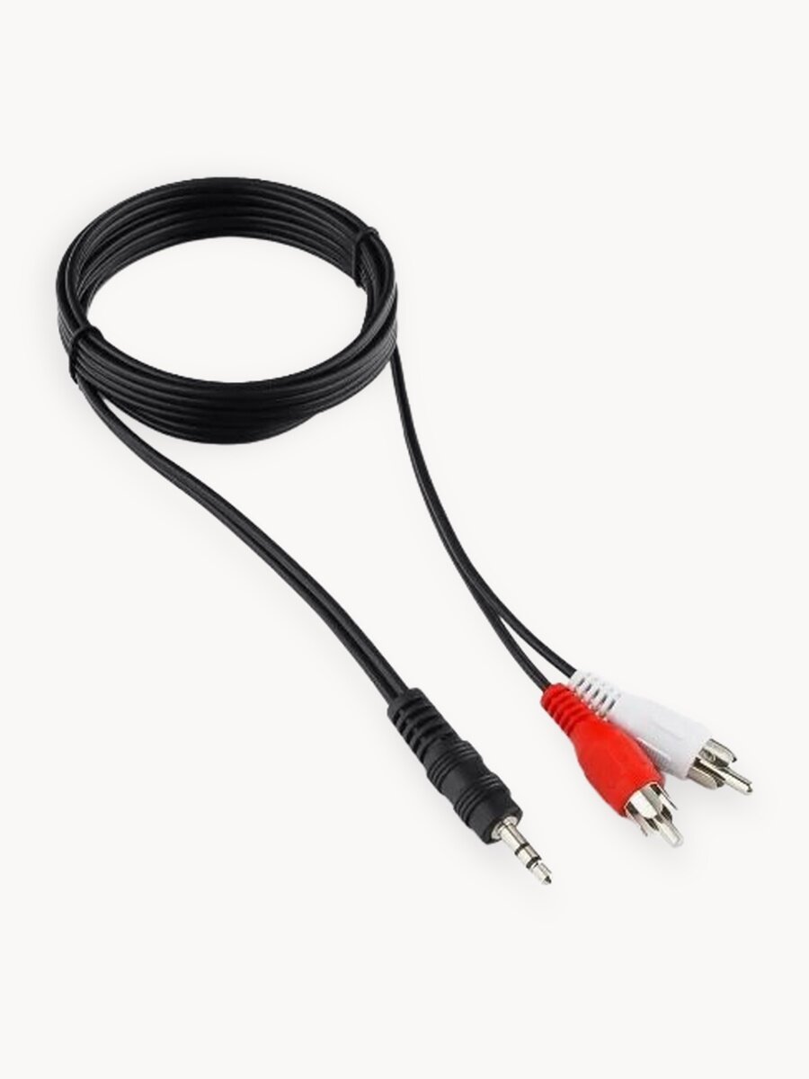 Аудио кабель AUX переходник на 2х RCA, стерео 1,5 матра