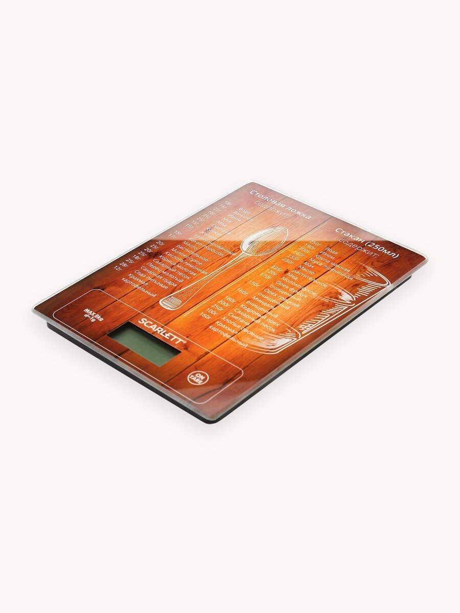 Весы кухонные измерение веса и объема воды Scarlett SC-KS57P19, 8 кг