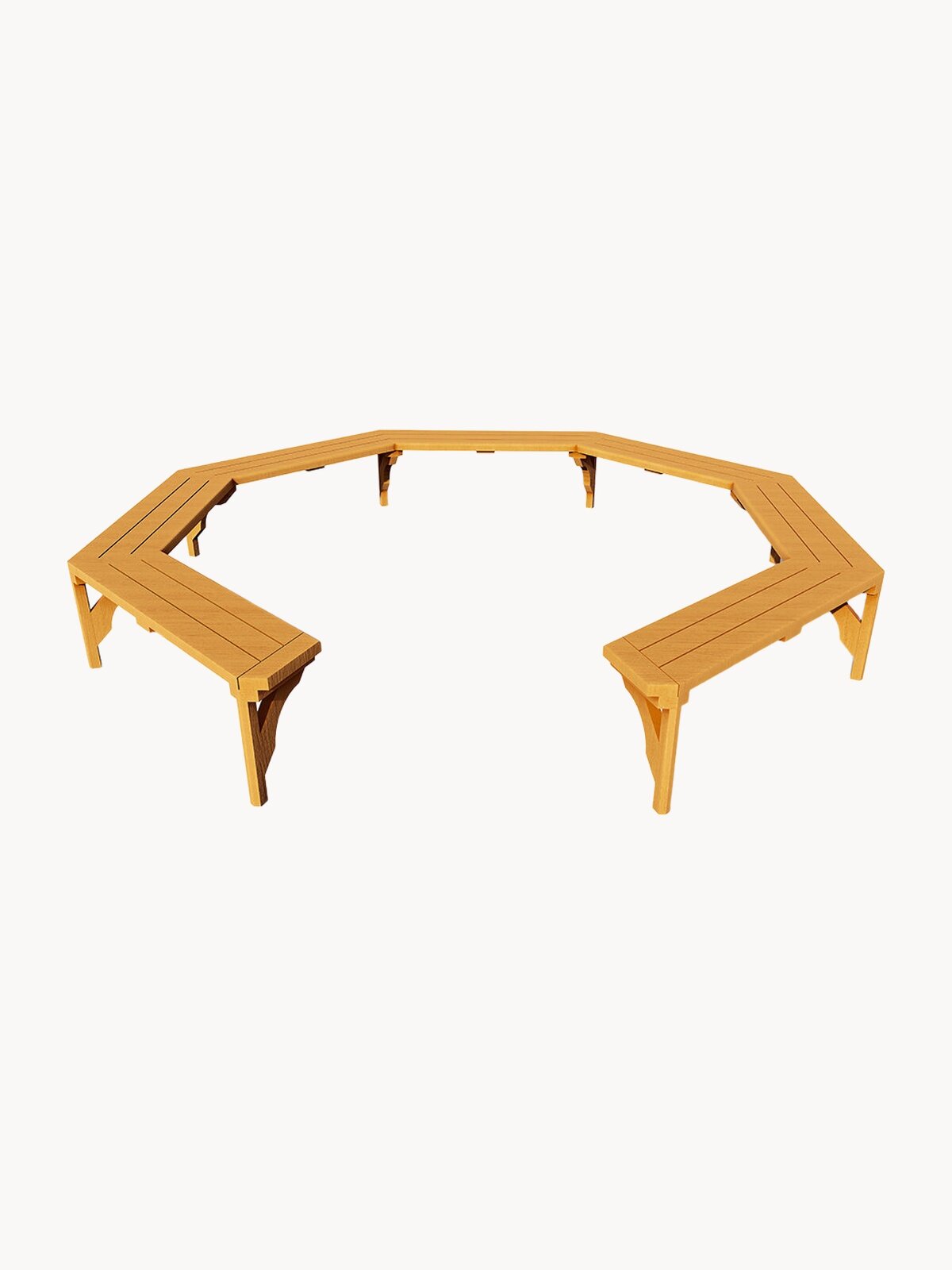 Комплект из 7 лавок для самостоятельной сборки к Беседкам Виктория d 3