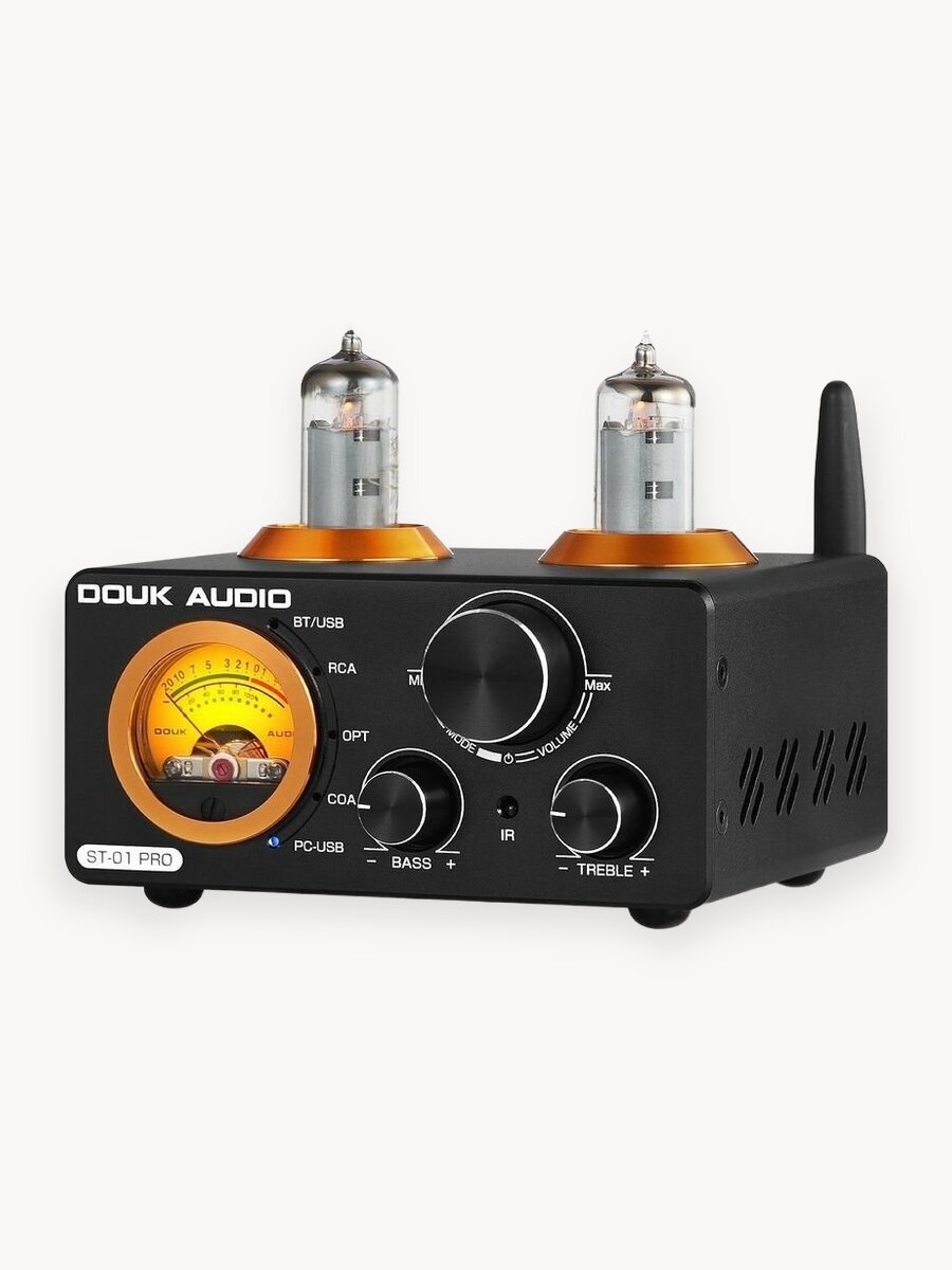 Усилитель Douk Audio ST-01 PRO, Bluetooth, ЦАП, пульт ДУ, черный