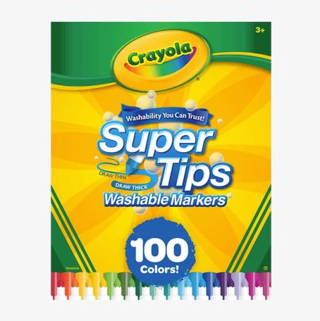 Crayola Набор маркеров Акварельный, 100 шт. для флипчарта, для граффити