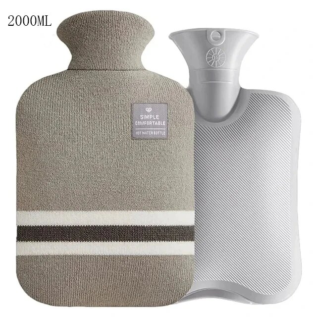 Водяная грелка из ПВХ 1000/2000 мл Серый, Grey 2000ML