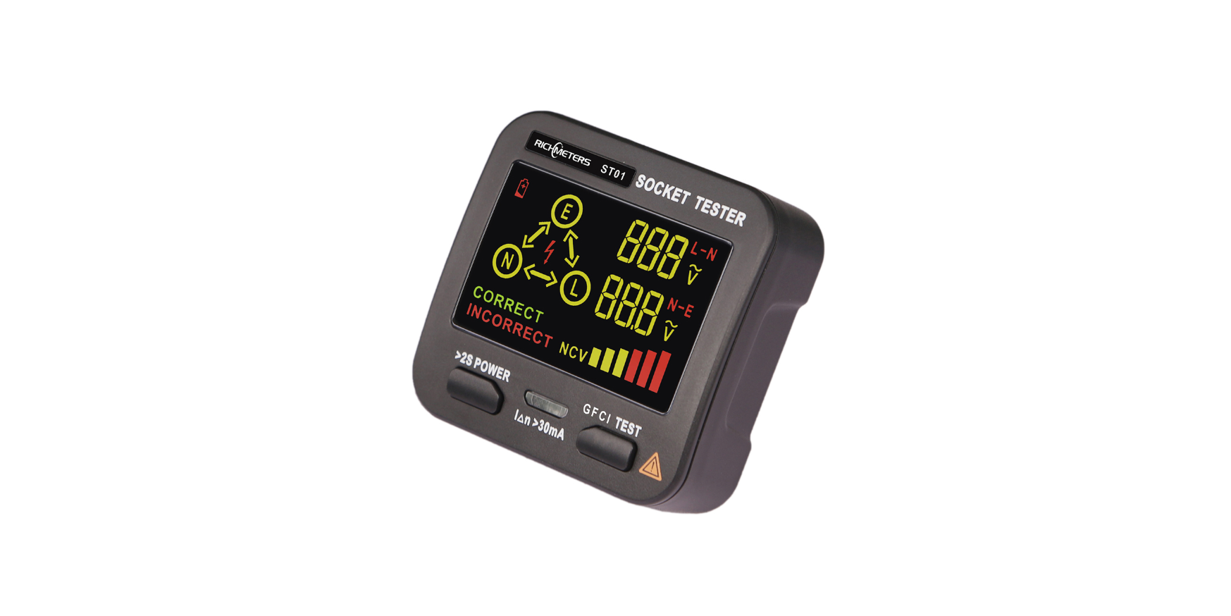 RichMeters ST01 Тестер розеток Измеритель, Тестер напряжения