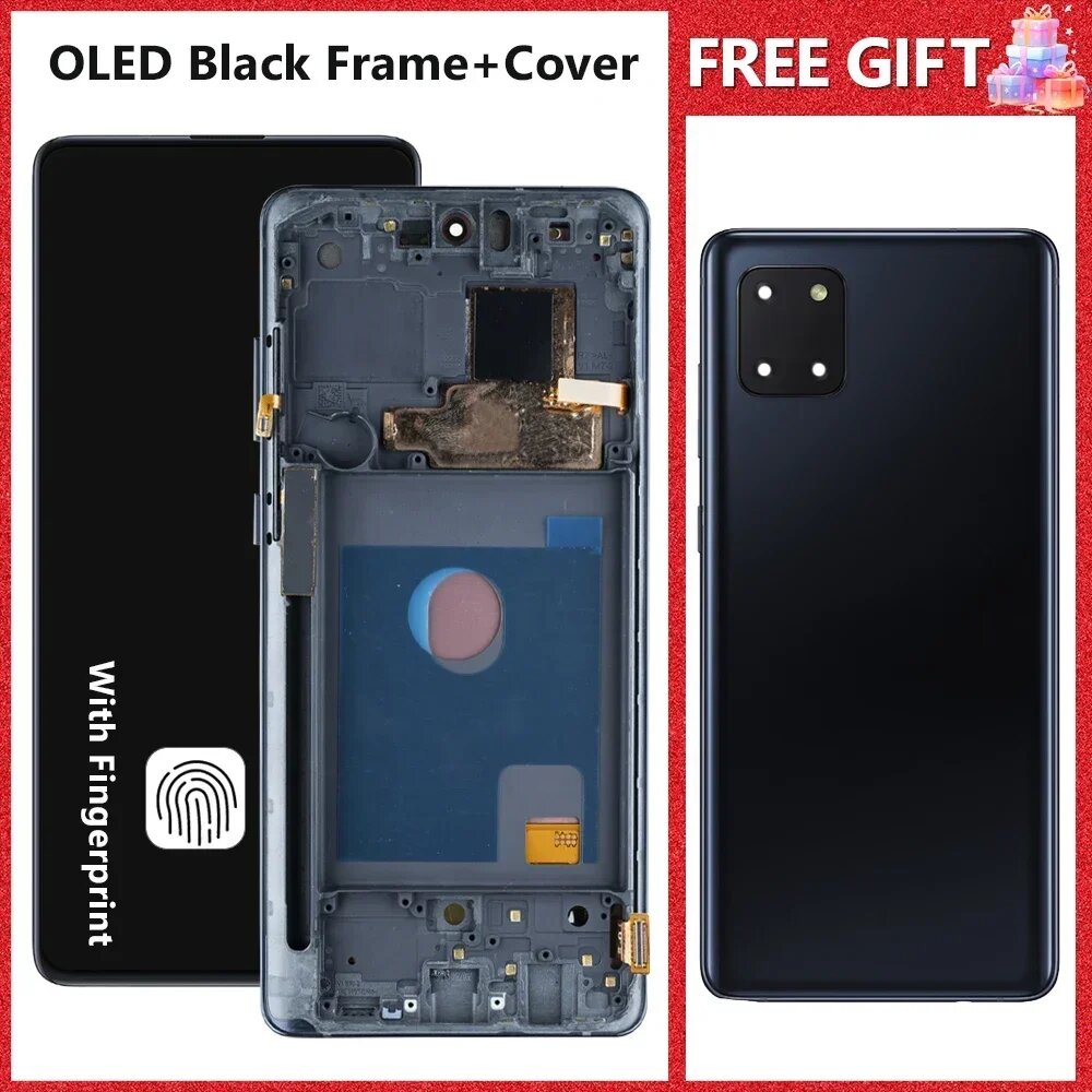 Экран AMOLED Note 10 Lite для Samsung Galaxy Note 10 Lite N770F N770F/DS N770F/DSM OLED Black Kit