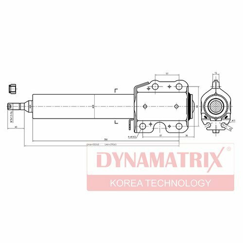 Амортизатор подвески газонаполненный Dynamatrix-Korea DSA335809 для Mercedes SPRINTER 904; VW LT 2835 II 2DB II, LT 2846 II 2DA II,