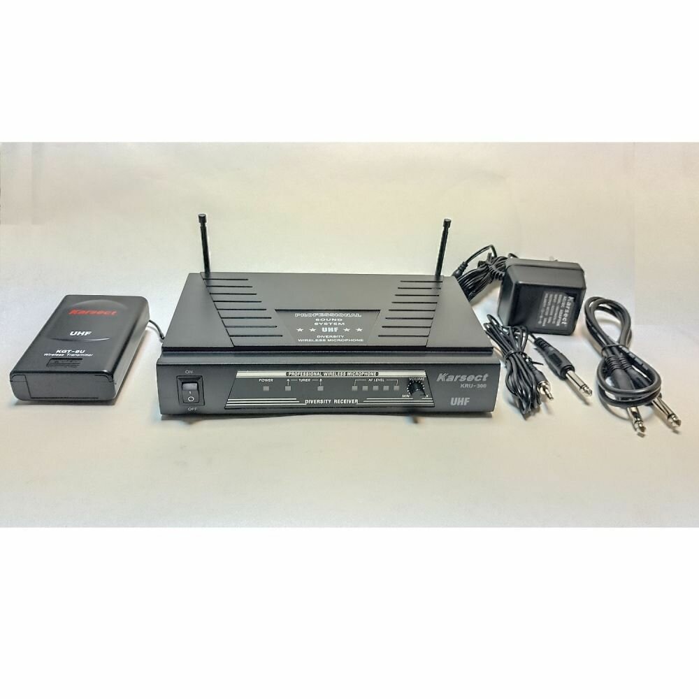 Karsect KRU-300/KGT-8U радиосистема гитарная UHF , 1 гитарная система , 2 антенны