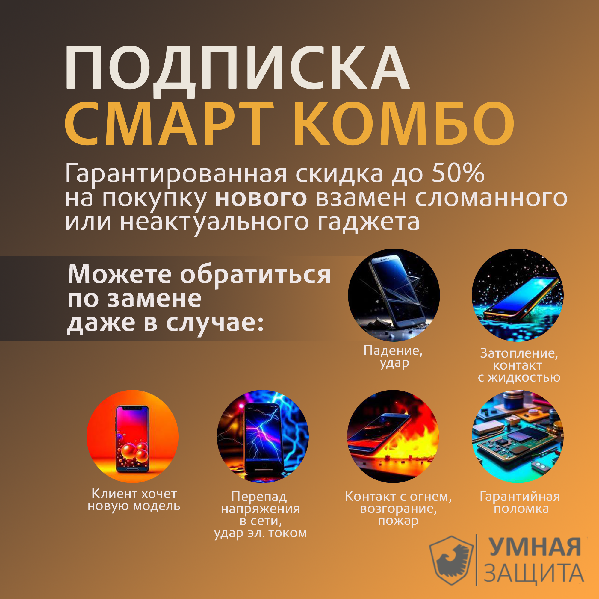 Подписка защиты мобильных устройств Смарт Комбо (1 устр, 3 мес) — фото 1