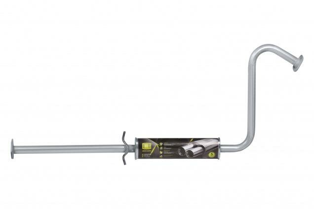 Глушитель для а/м Chevrolet/Daewoo Lanos (97-) доп. (рез-р) удл. вм. кат. (алюм. сталь) (EAM 0505)