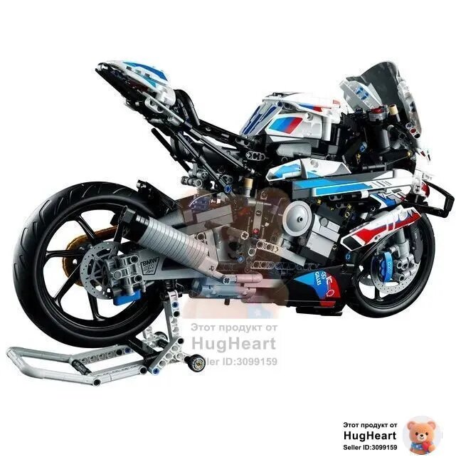 Конструктор Мотоцикл BMW M 1000 RR 1:5 пластиковый 46 см — фото 1