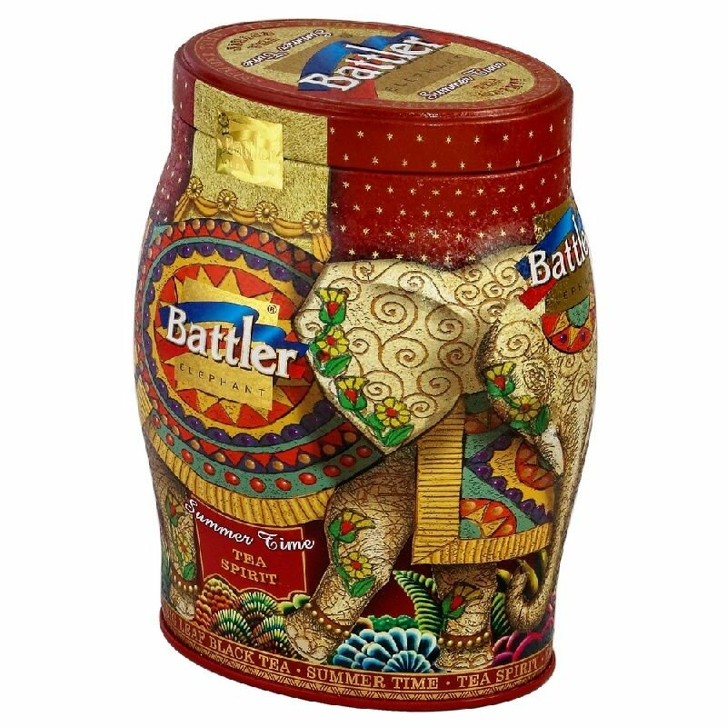 Чай BATTLER TEA SPIRIT SUMMER TIME (Летний) Крупнолистовой черный цейлонский LOW GROWN-OP /жесть/ 100г