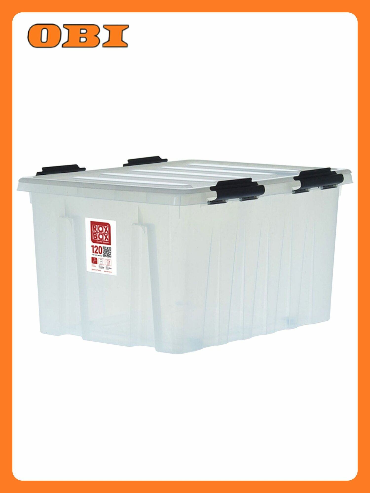 Прозрачный контейнер для хранения 120 л 74x56 5x41 5 см Z3