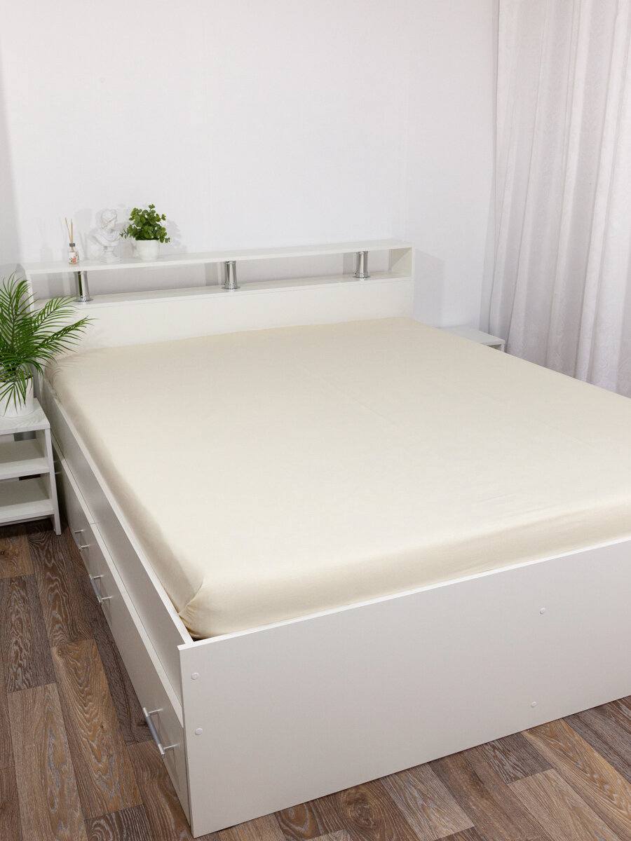 Простыня Wellness, 200x214см, бязь, хлопок, 100г/м2, плотность 100г/м2